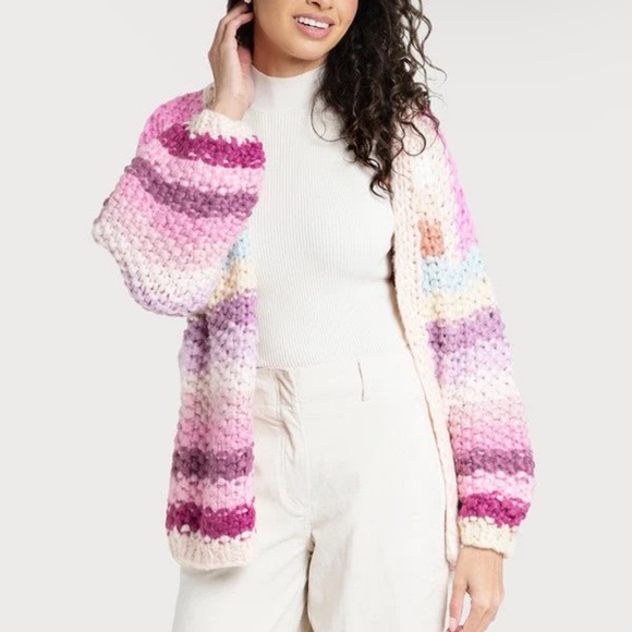 SAACHI | Sweaters | Saachi Rainbow Knitted Cardigan | Poshmark